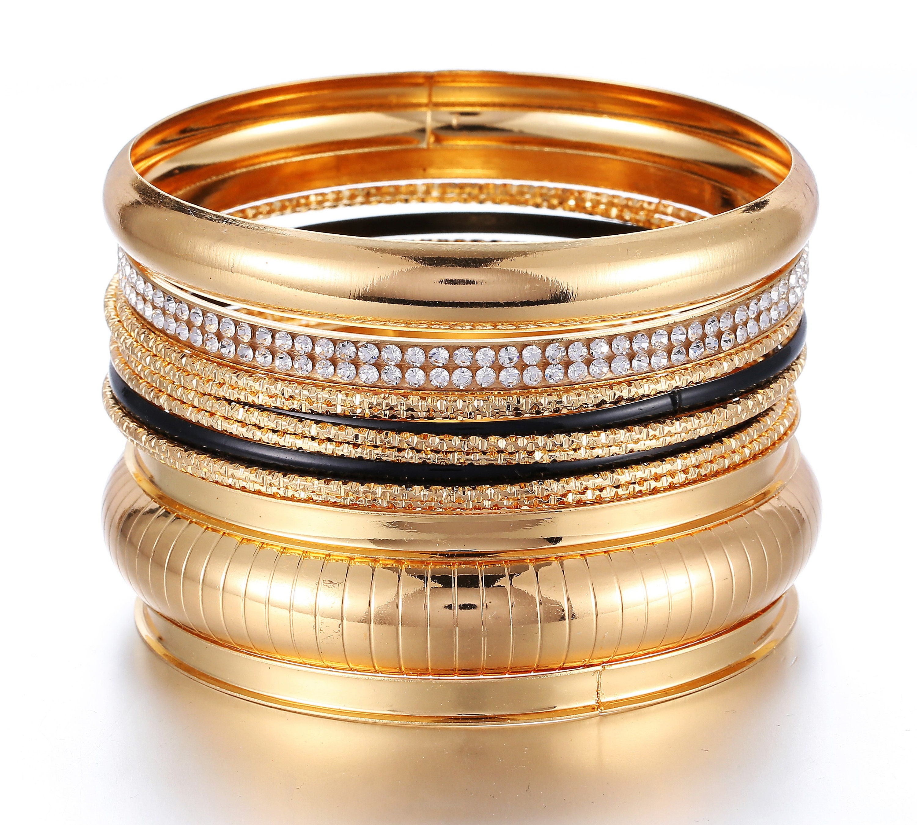 Indian African Multiple Metal Bangle Bracelets Set10pcs/set - Etsy