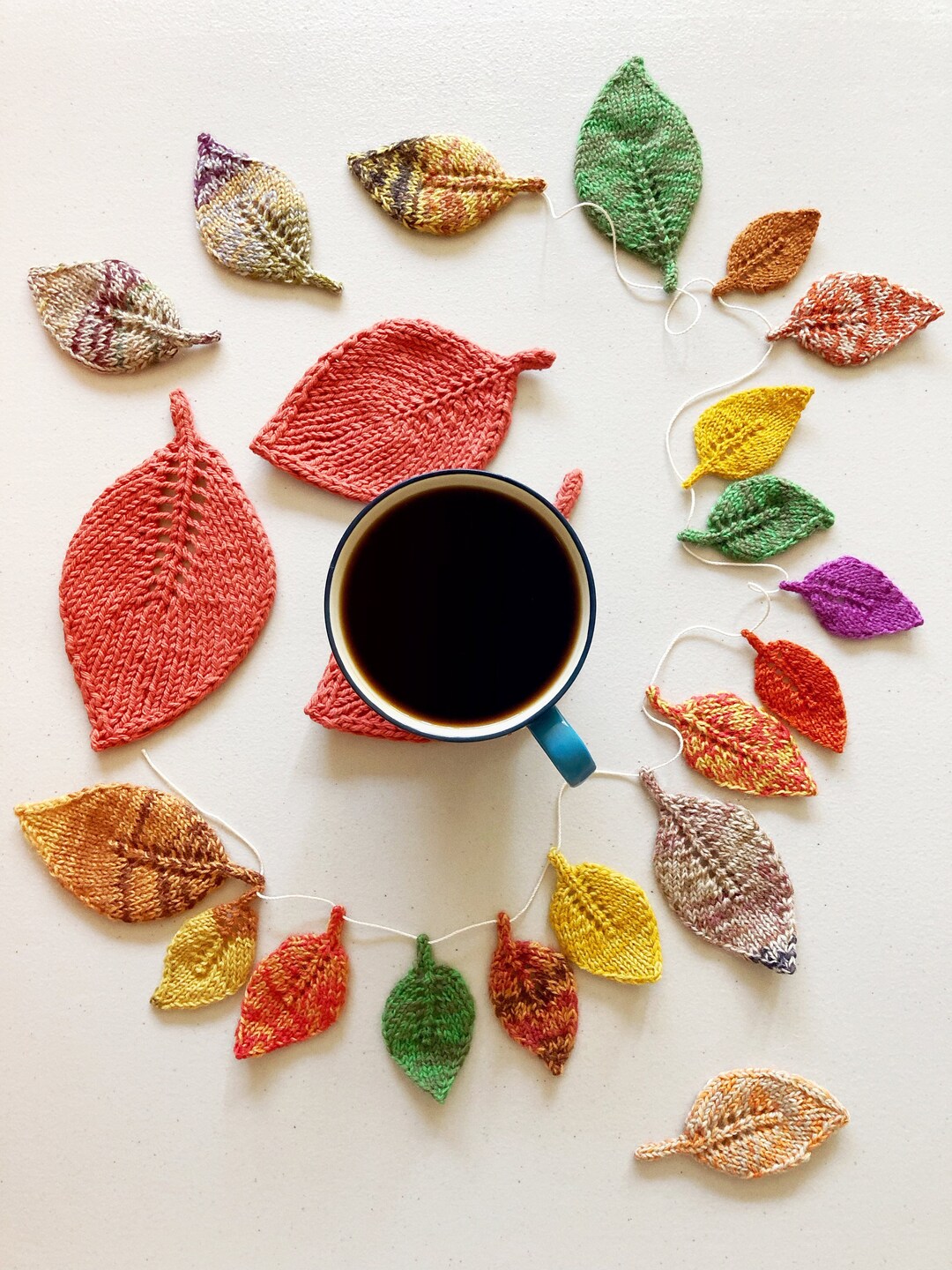Autumn Leaves KNITTING PATTERN. Digital File. Download ONLY. - Etsy