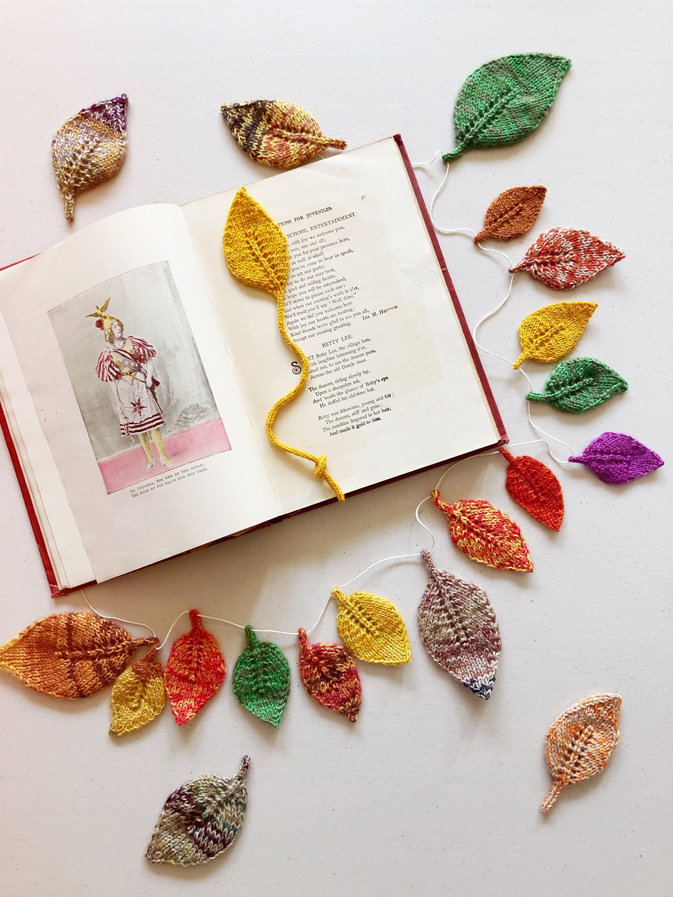 Autumn Leaves KNITTING PATTERN. Digital File. Download ONLY. - Etsy