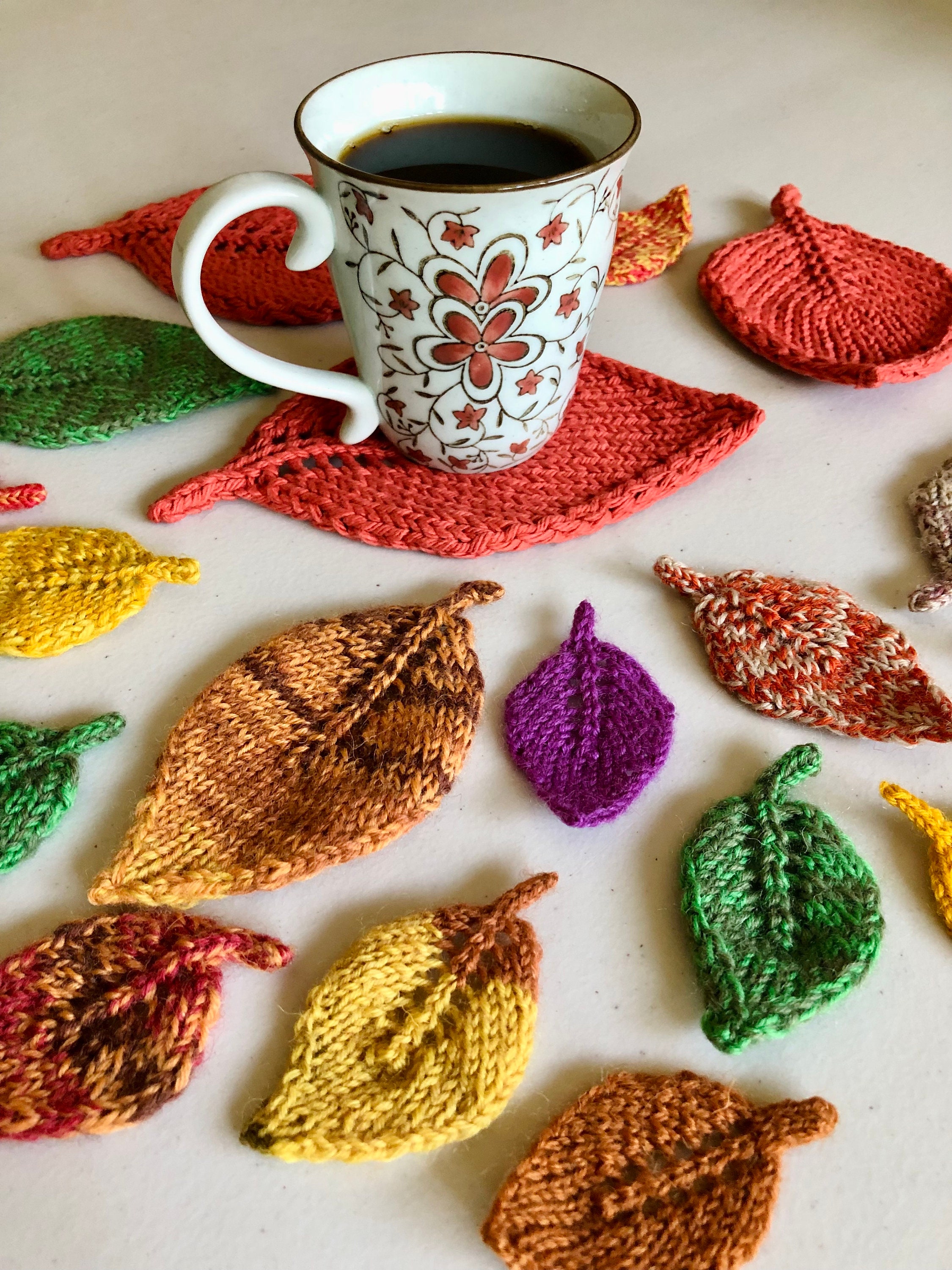 Autumn Leaves KNITTING PATTERN. Digital File. Download ONLY. - Etsy