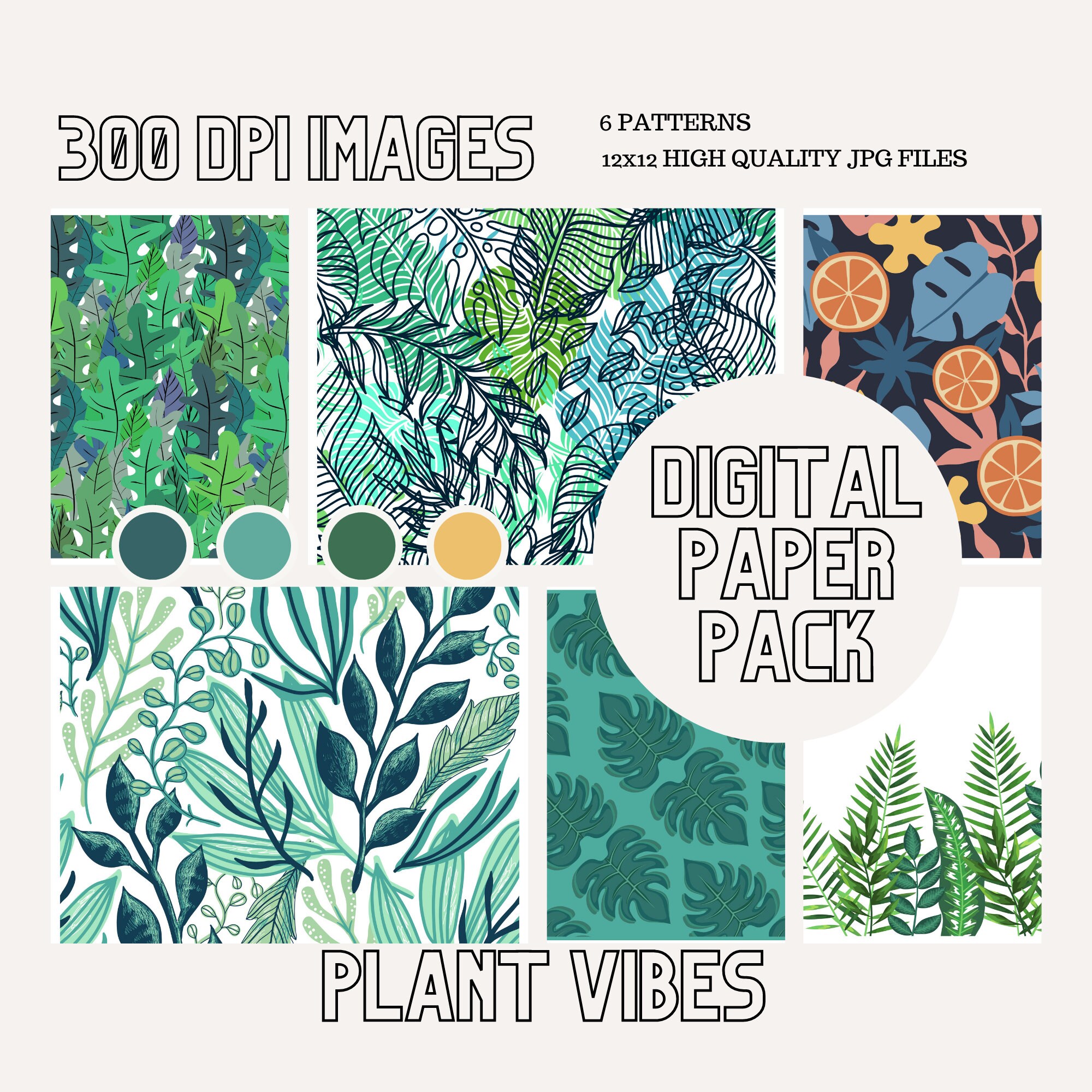 patterned paper 300 dpi digital file Printable digital paper pack ...