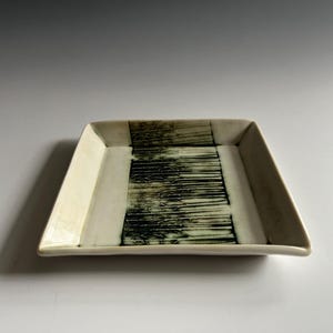 Handbuilt Small Ceramic Pressed Slab Plate With Tree Line Forrest ...