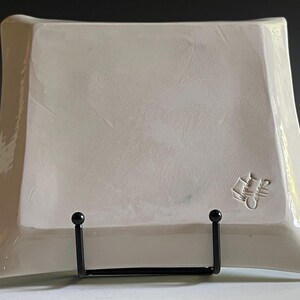 Handmade Ceramic Square Plate With Spade Pattern Kitchen and Dinner ...