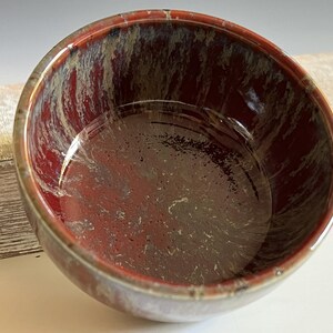 Small Firebrick Red Handmade Ceramic Porcelain Bowl With Multicolored ...