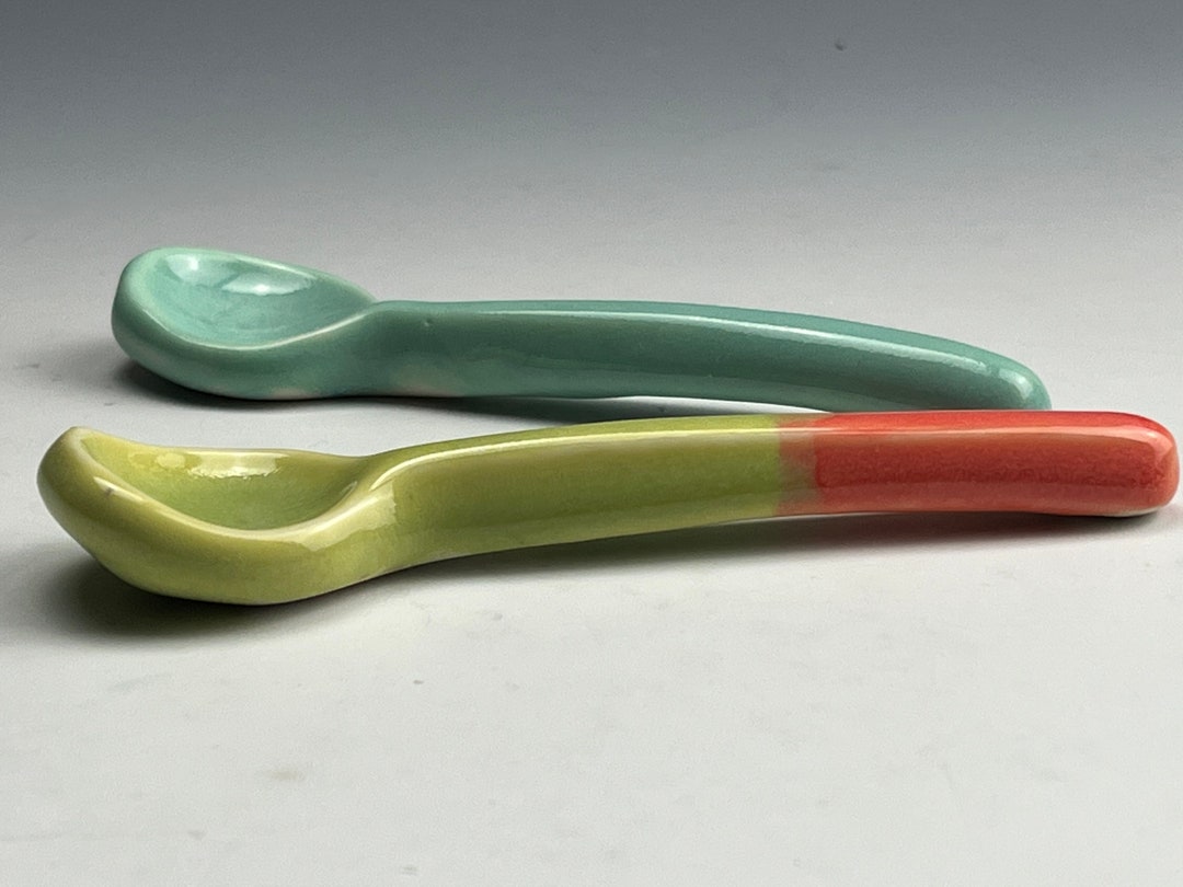 Handmade Ceramic Porcelain Spoon Set for Sugar, Salt, Condiments or ...