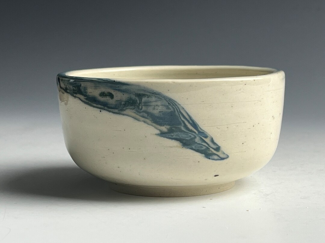 Handcrafted Nerikomi Porcelain Bowl With Colorful Blue, Green Pattern ...