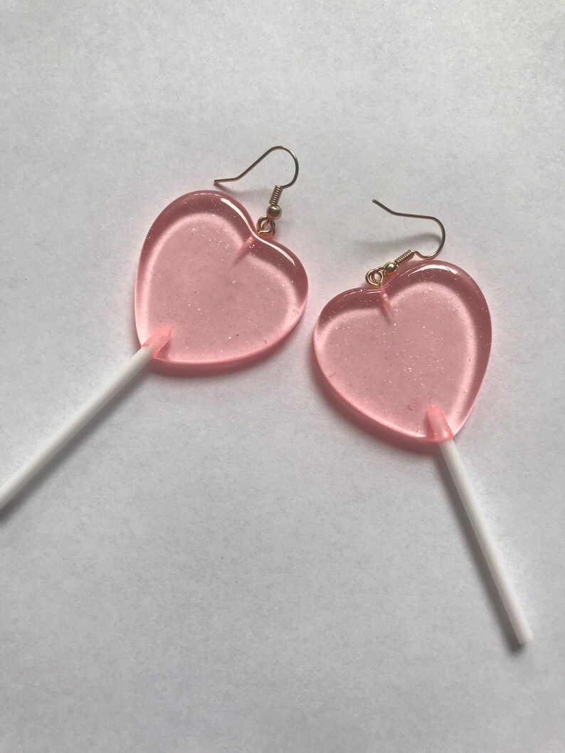 Heart Lollipop Earrings - Etsy