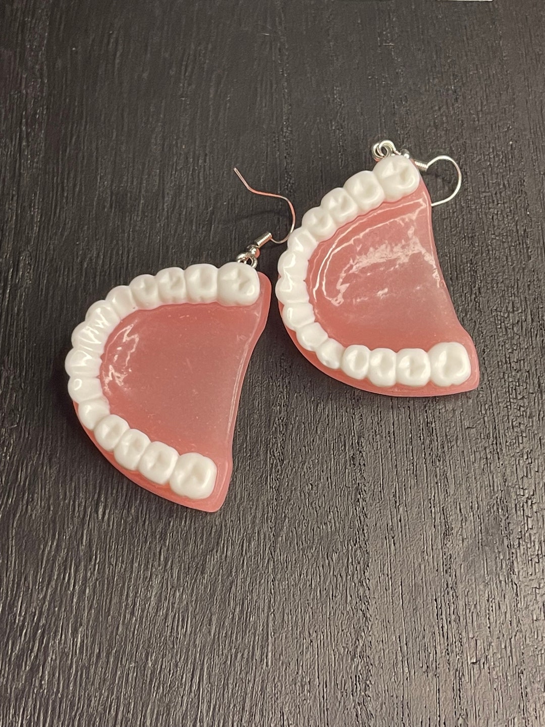Teeth Jaw Gums Dentures Earrings Hypoallergenic Weird Dentist Tooth - Etsy