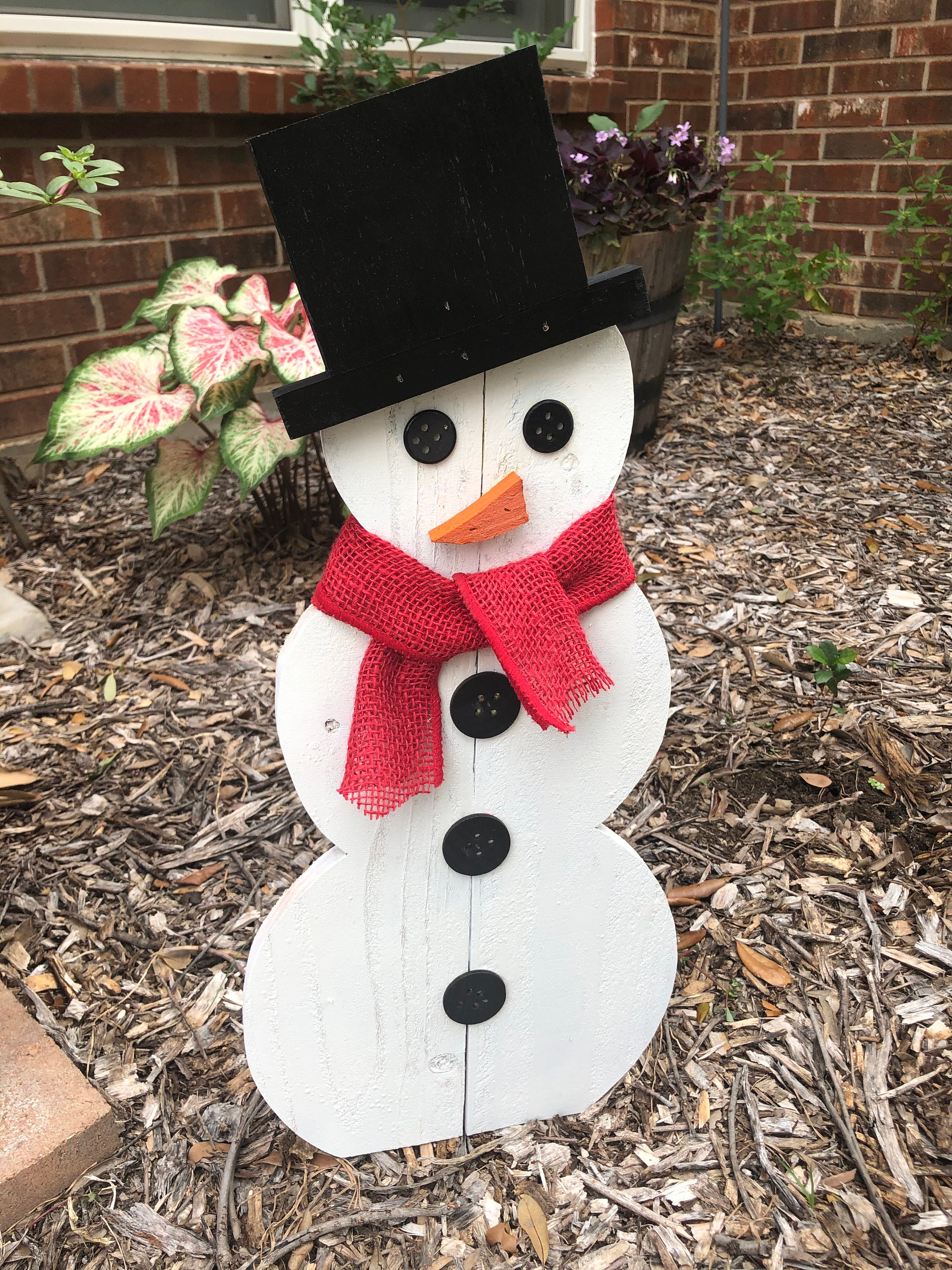 Reclaimed Wood Rustic Farmhouse Snowman - Etsy