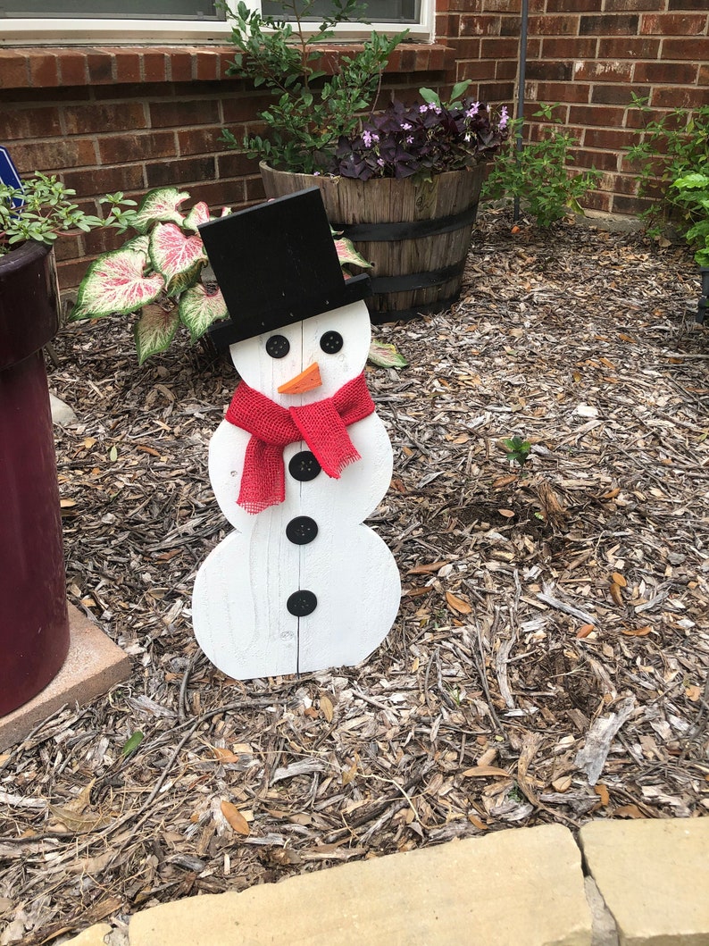 Reclaimed Wood Rustic Farmhouse Snowman - Etsy