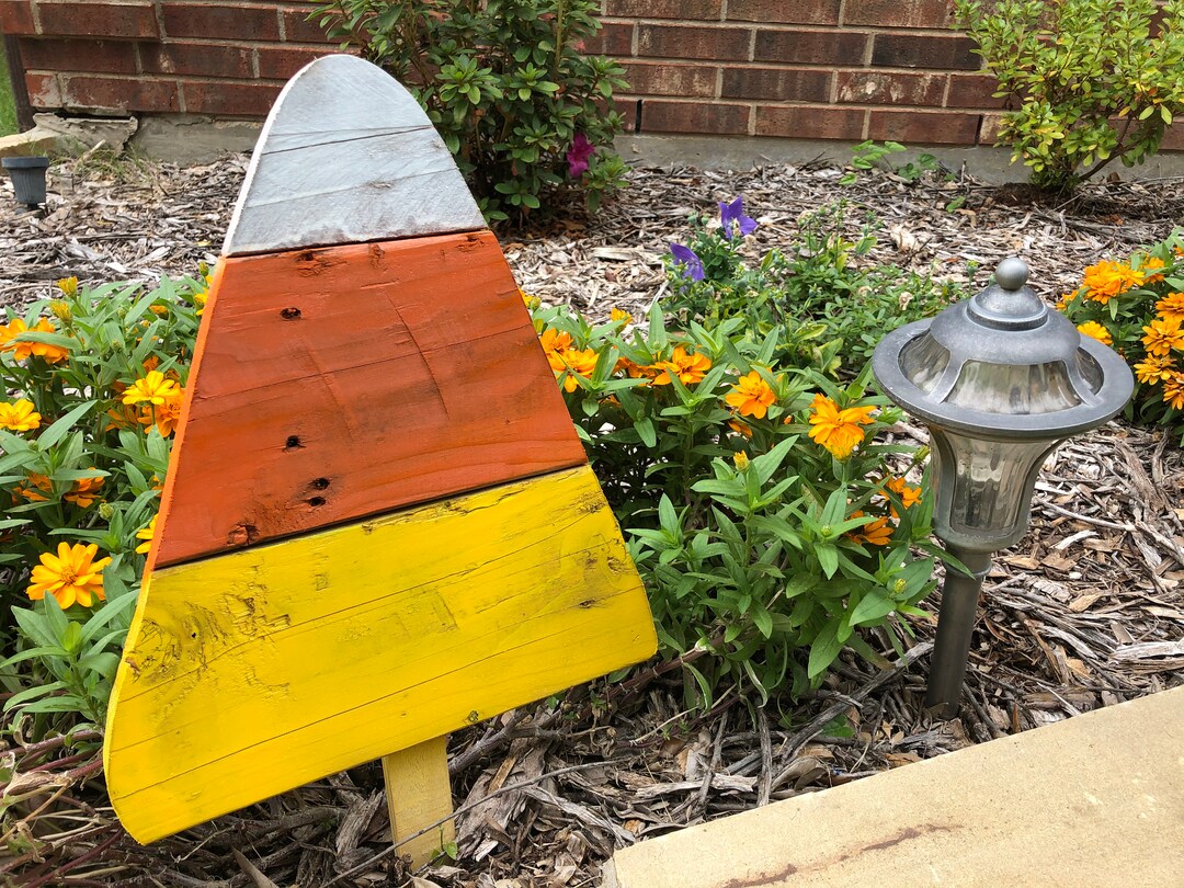 Farmhouse Reclaimed Candy Corn Yard Decoration - Etsy