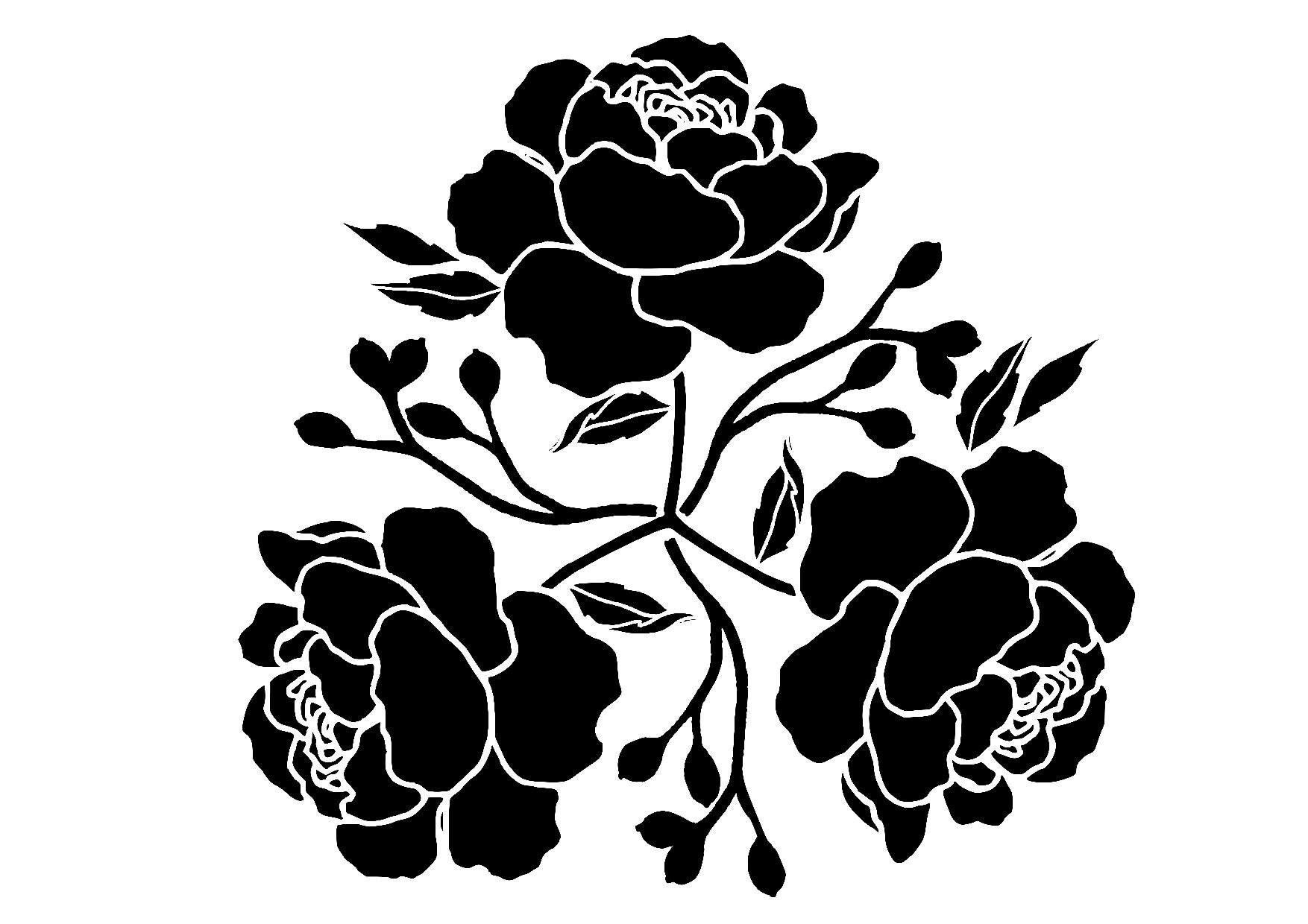 Floral spring daffodil stencil reusable mandala wall stencil | Etsy