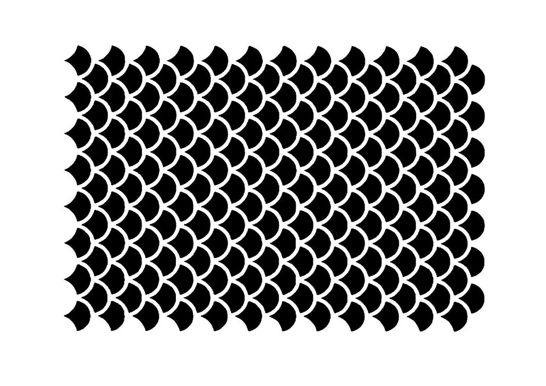 Fish Scales Mirmaid Reusable Wall Stencil Screen Printing - Etsy