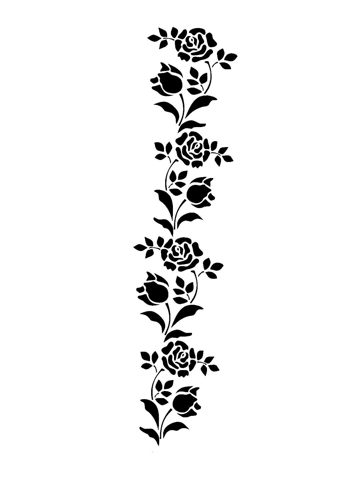 Flower Border Stencils