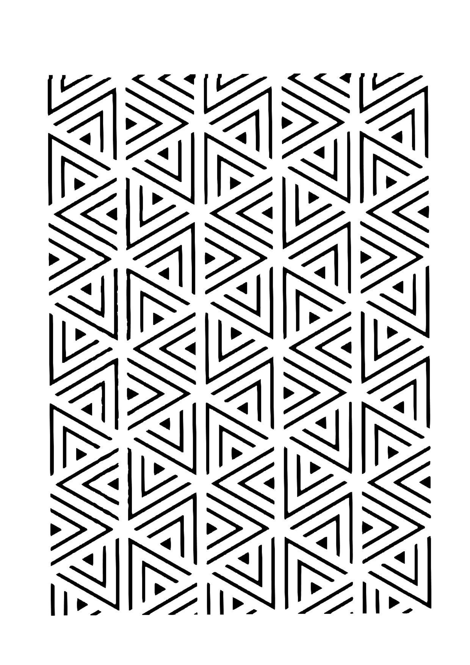 Geometric Triangle Stencil - Etsy