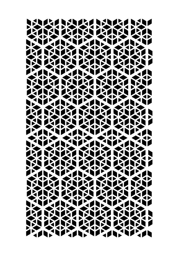 Geometric Flower Pattern Design Reusable Washable Stencil | Etsy