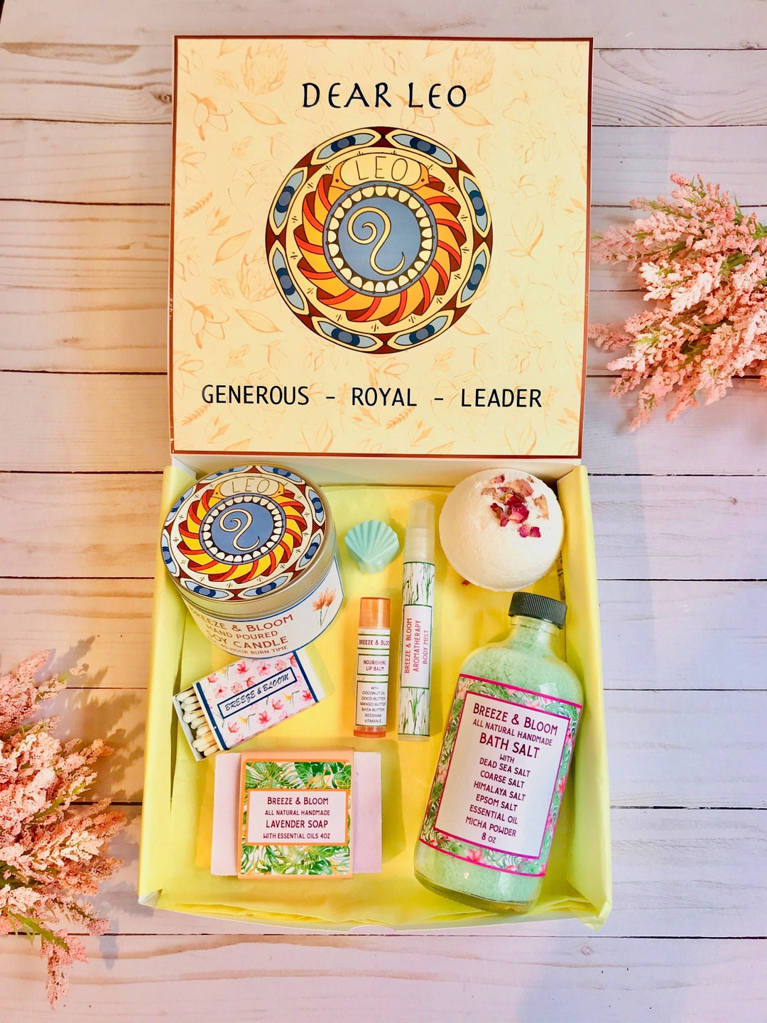 Leo Gifts, Leo Soy Wax Candle, Happy Birthday Leo, Zodiac Birthday Gift ...