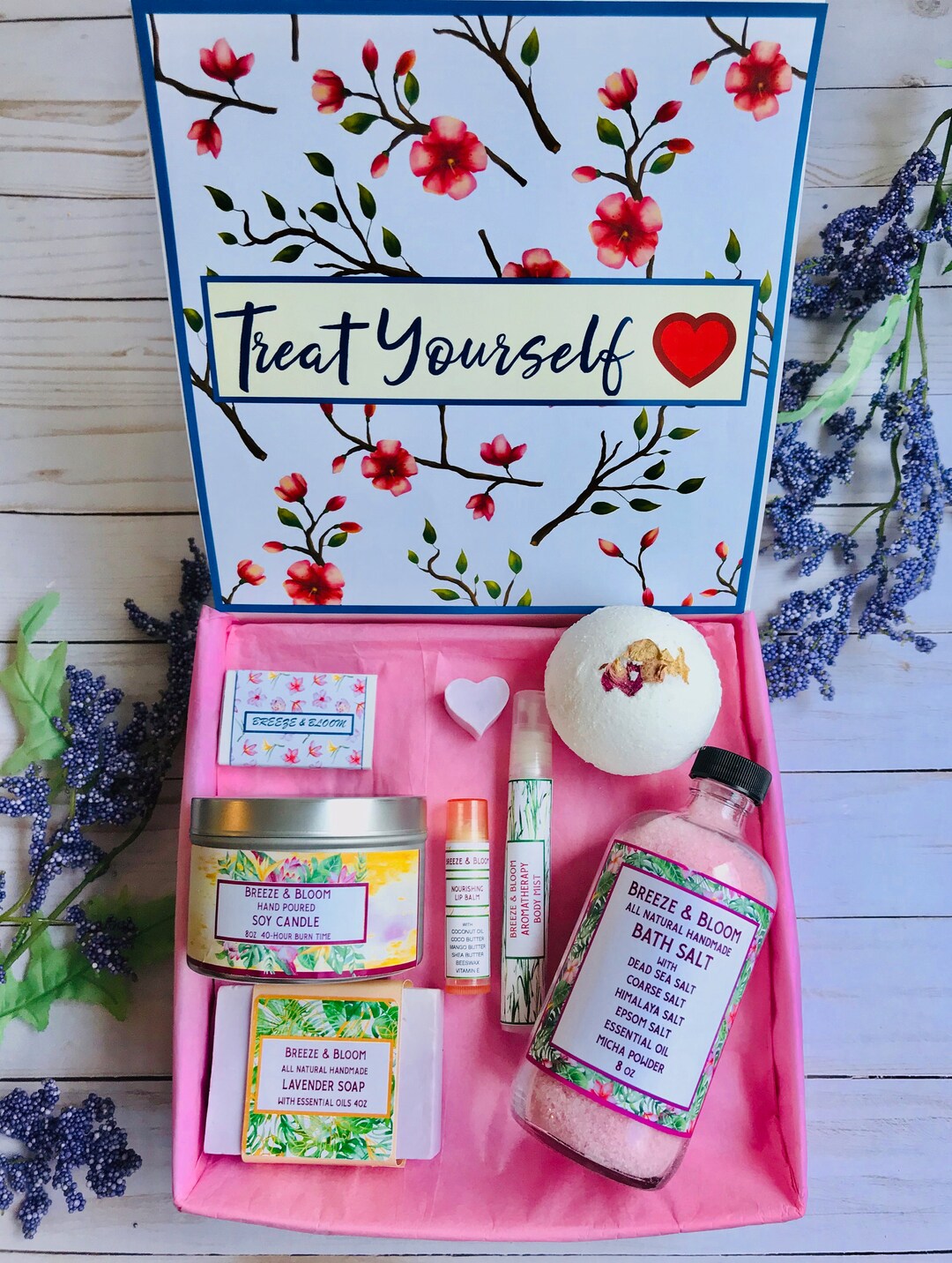 Treat Yourself Spa Gift Box, Spa Gift Basket, Self Care Package ...