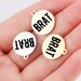 Brat silver-rose Gold Charm Brat Laser Engraved Charms - Etsy