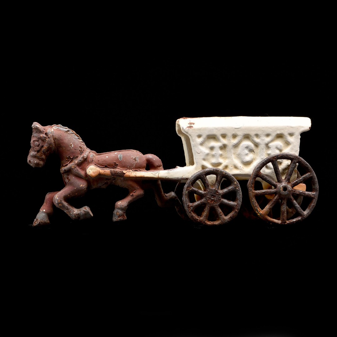 Horse/ice Carriage-cast Iron Toy - Etsy