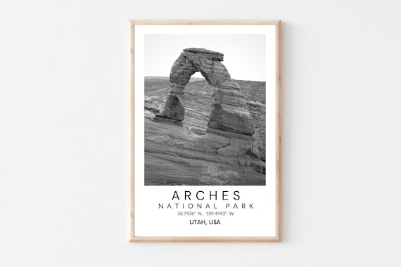 Arches National Park Poster Print Delicate Arch Utah | Etsy