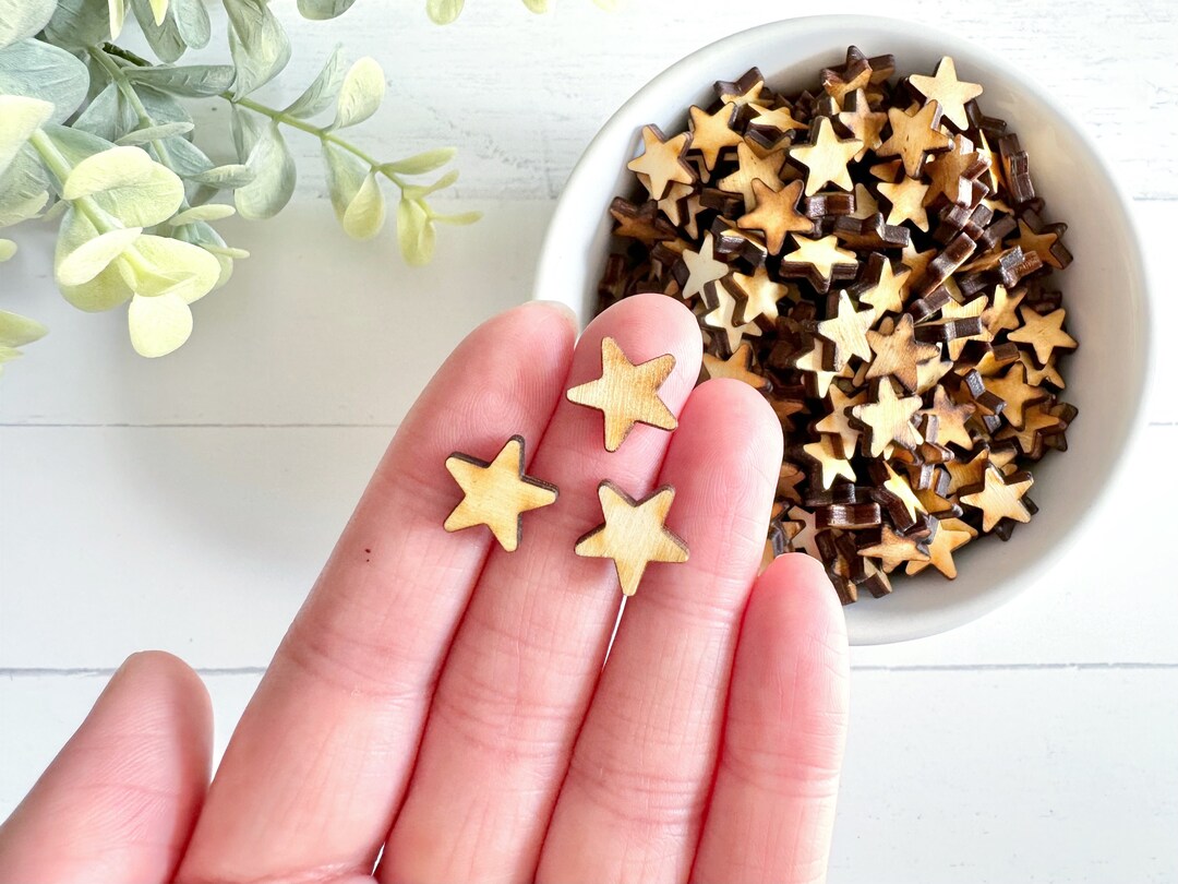 Extra Tiny Wood Star Cut Outs | DIY Crafts | Tiered Tray Décor ...