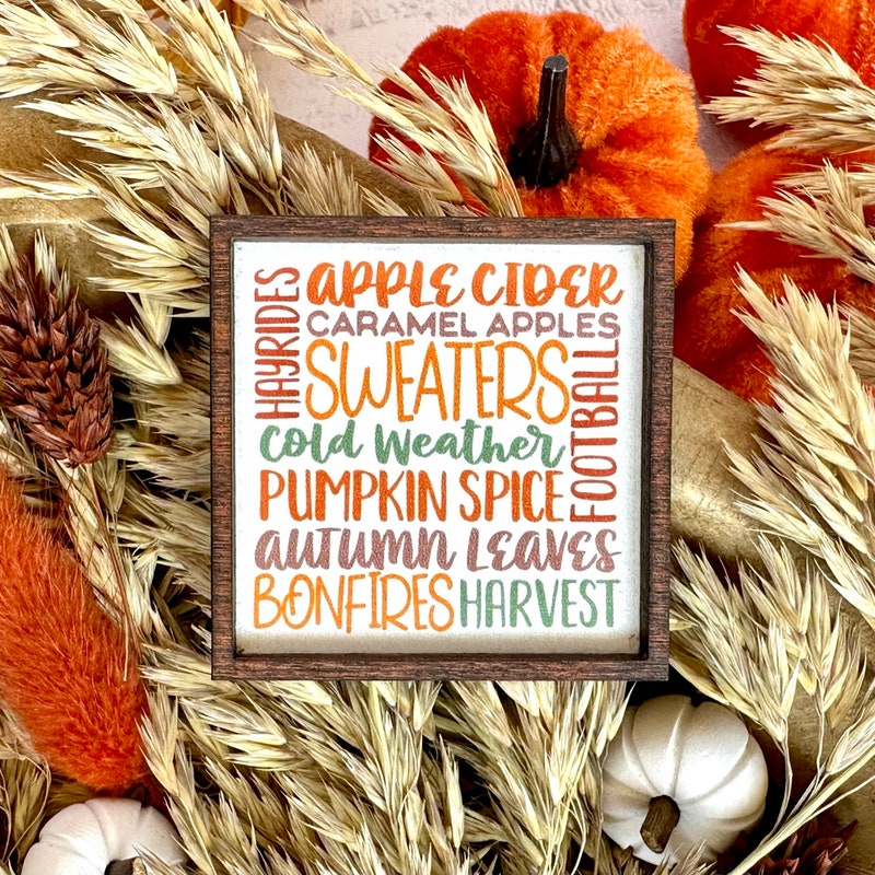 Fall Wood Signs - Etsy