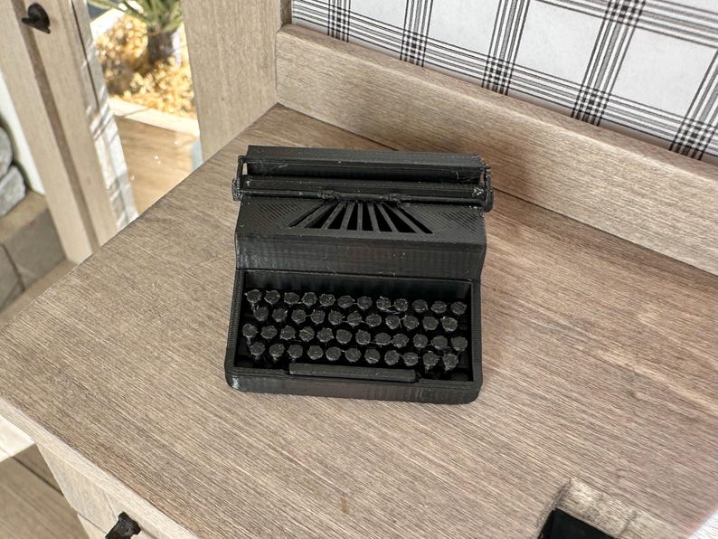 Miniature Vintage Typewriter in 1:12 Scale | Dollhouse Décor | Handmade ...