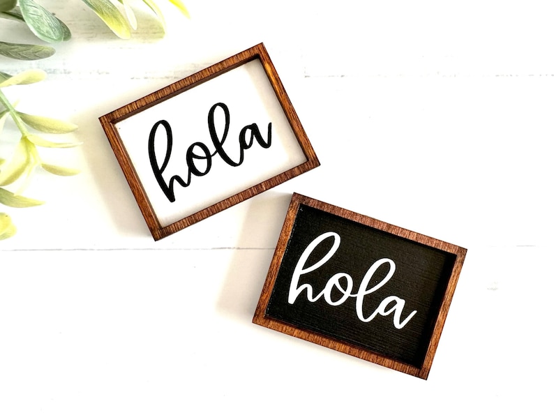 Wood Framed Miniature Sign | Farmhouse Type | Tiered Tray Décor ...