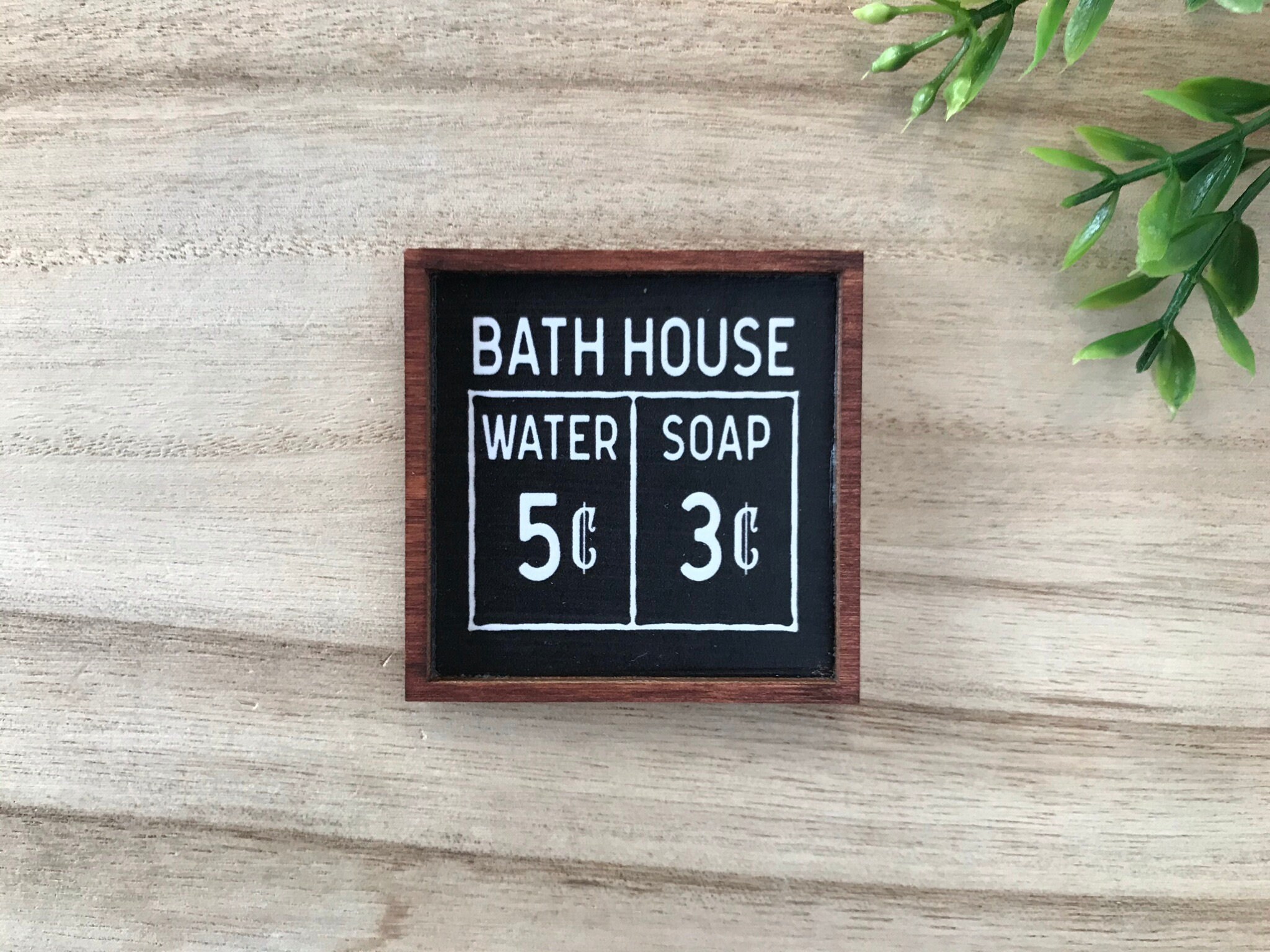 Wood Framed Miniature Sign Tiered Tray Décor Handmade in | Etsy
