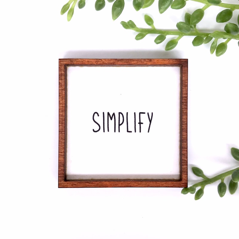 Simplify Sign - Etsy