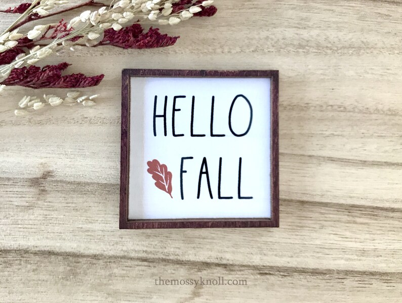 Wood Framed Miniature Sign | Farmhouse Type | Tiered Tray Décor ...