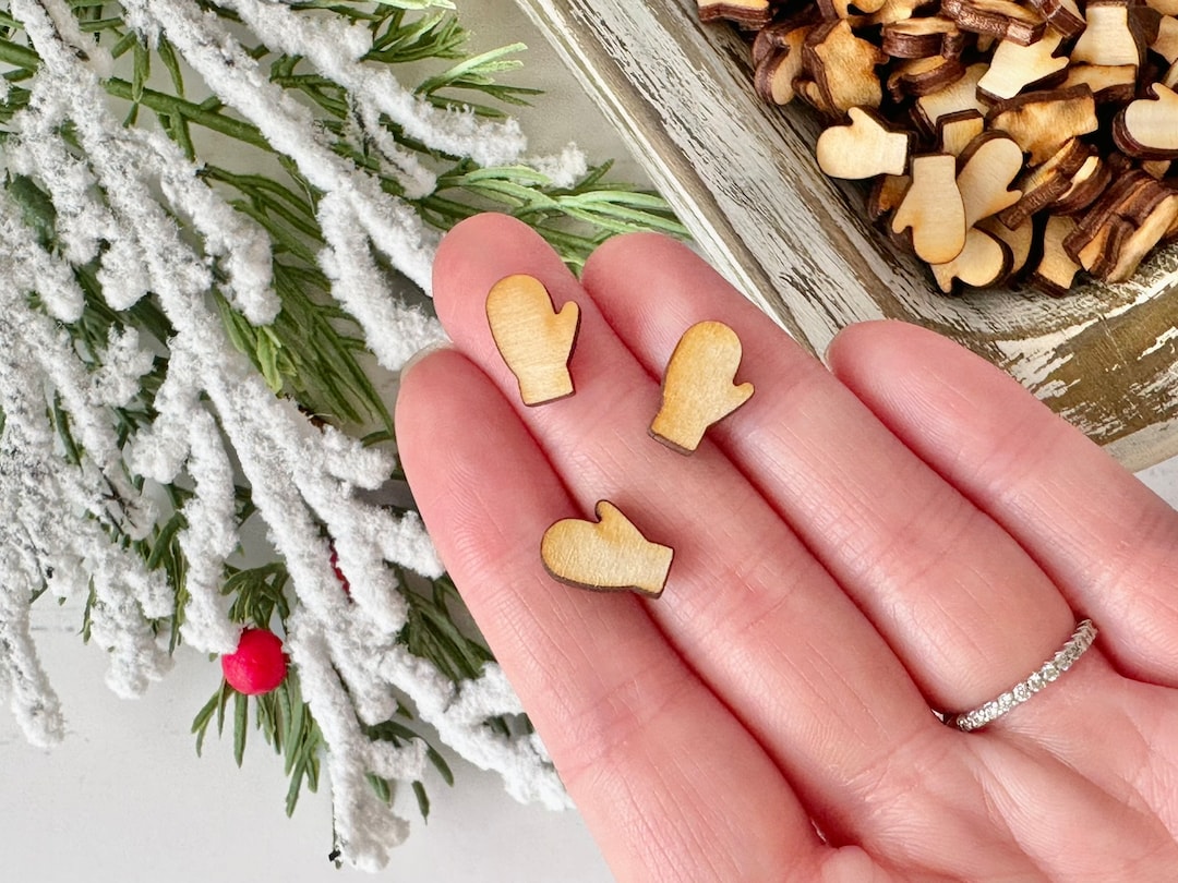 Extra Tiny Wood Mittens Cut Outs | Wood Confetti | DIY Crafts | Tiered ...