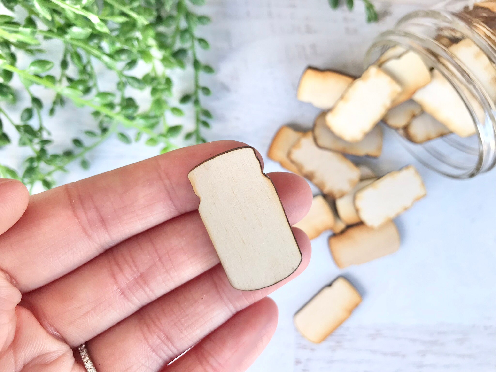 Set of 25 Miniature Wood Mason Jar Cut Outs DIY Crafts - Etsy