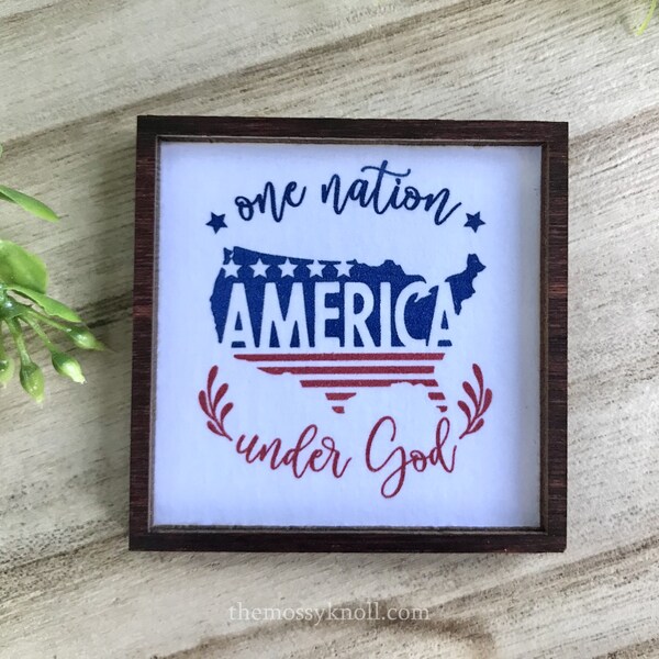 One Nation Under God Sign - Etsy