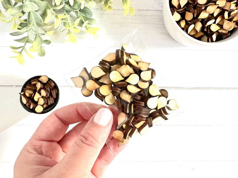 Extra Tiny Wood Rain Drop Cut Outs DIY Crafts Tiered Tray - Etsy