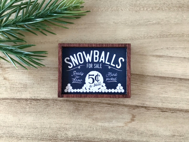 Wood Framed Miniature Sign | Tiered Tray Décor | Christmas Ornament ...