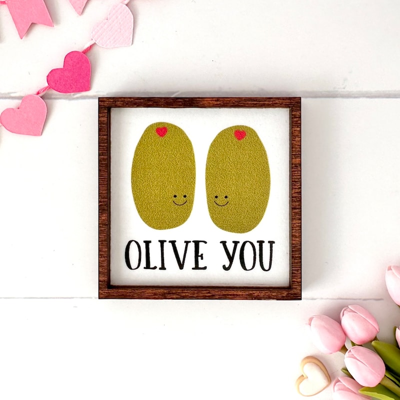 Olive You Sign - Etsy
