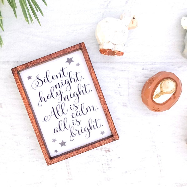 Silent Night Sign - Etsy