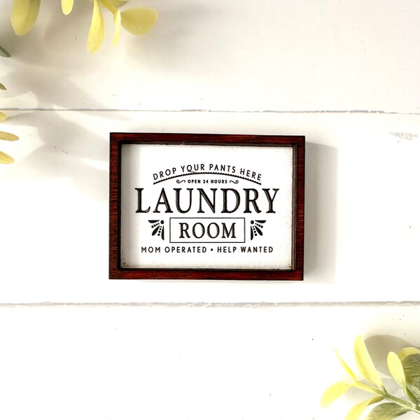 Wood Laundry Sign - Etsy