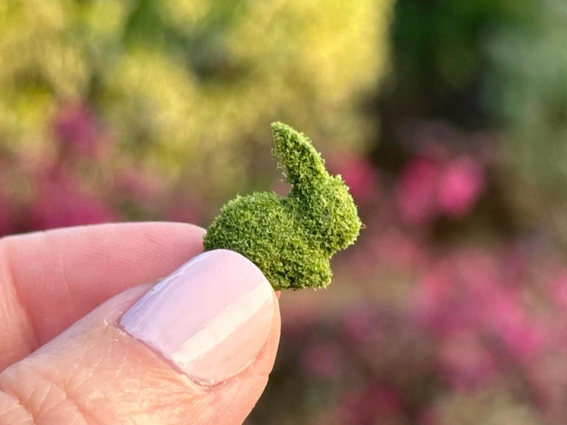 Miniature Mossy Bunny 1:12 Scale | Dollhouse Garden Décor | Handmade in ...