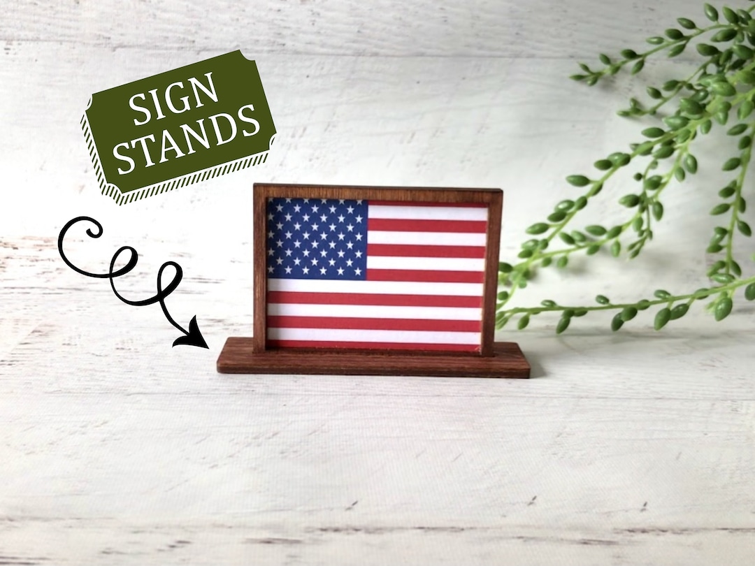 Sign Stand for Miniature Signs | Low Profile Stand | Tiered Tray Décor ...
