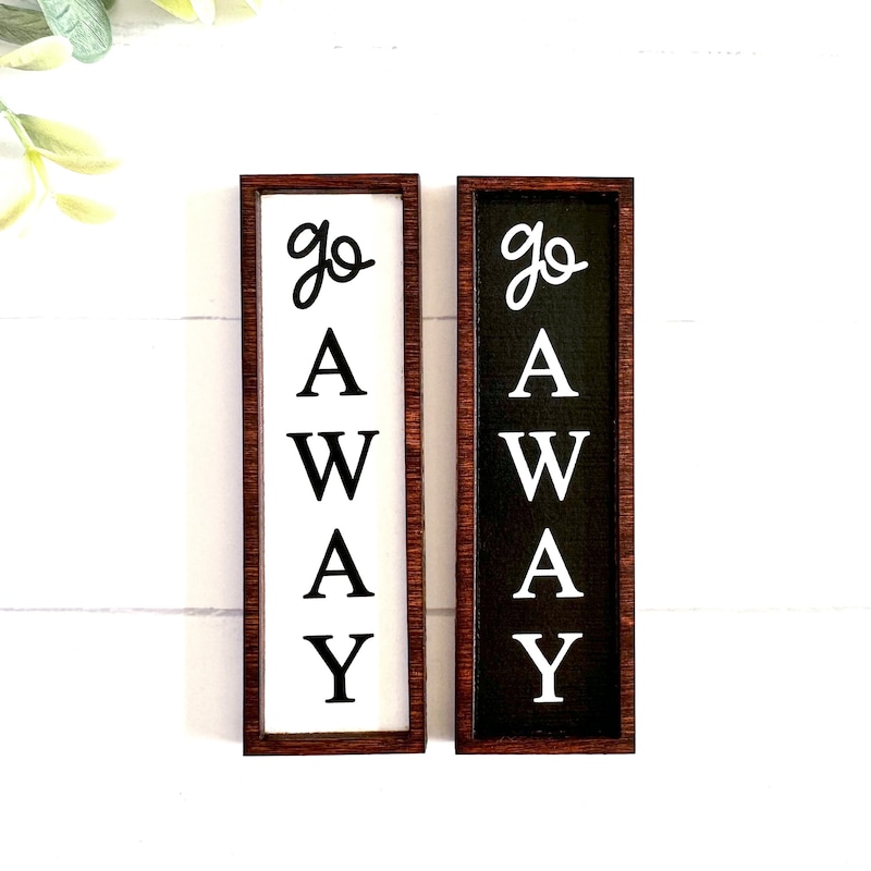 Go Away Porch Sign - Etsy