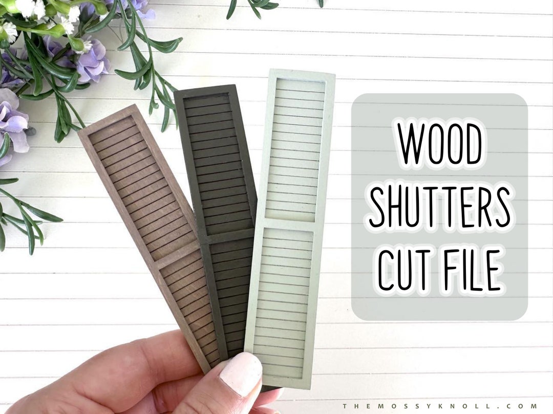 DIY Miniature Dollhouse Window Shutters | Laser Cutting Machine SVG ...