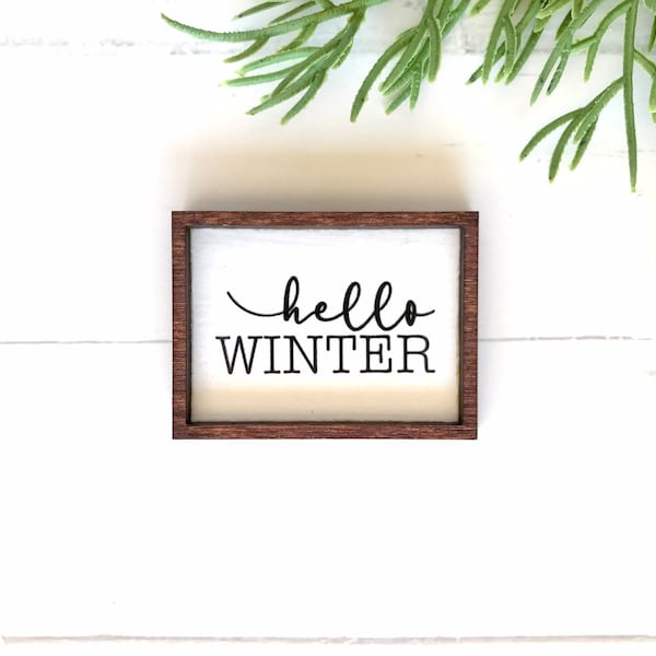 Hello Winter Sign - Etsy