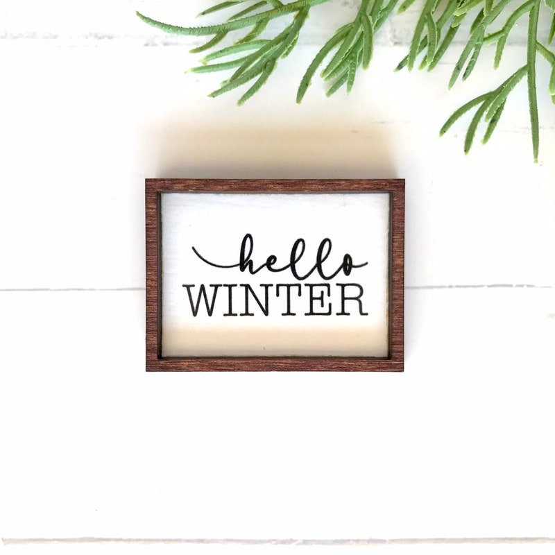 Hello Winter Sign - Etsy