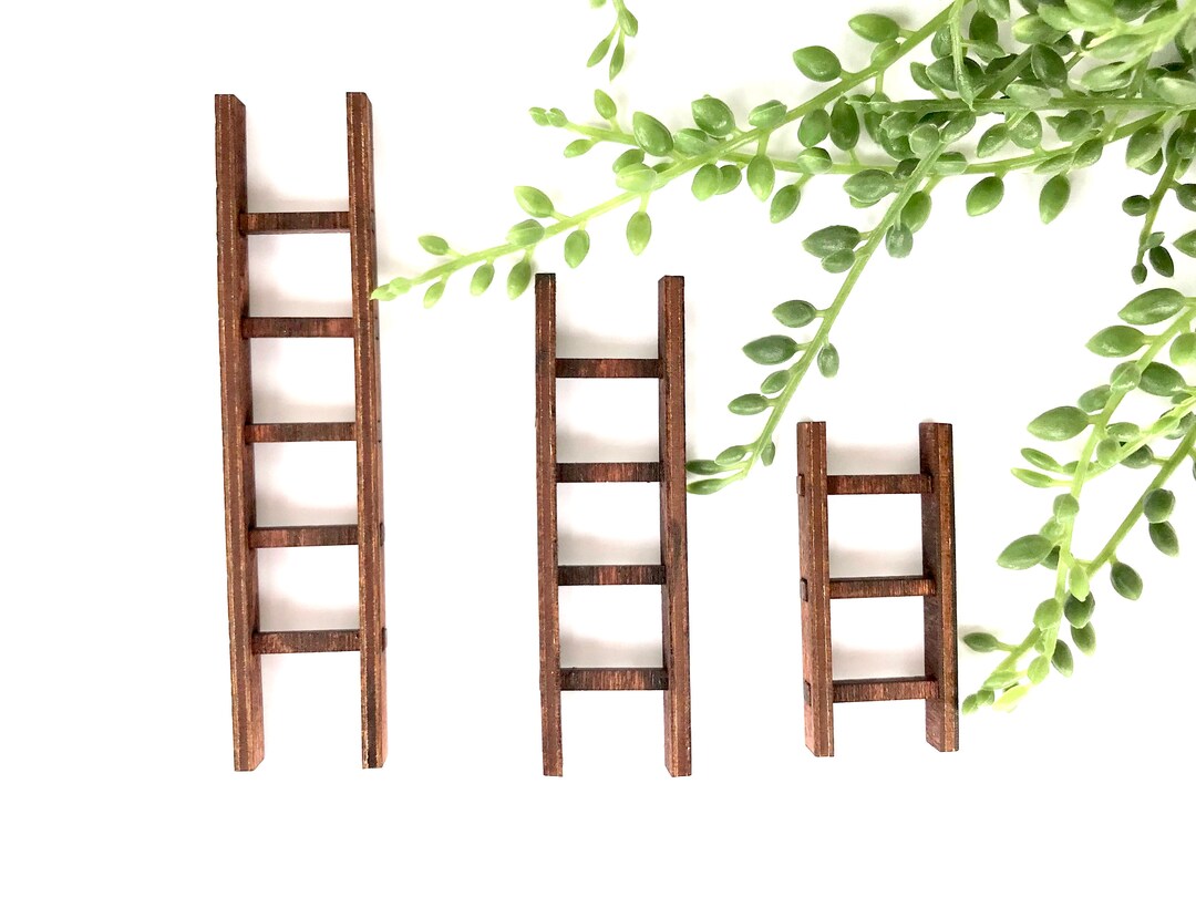 Miniature Wooden Ladder | Farmhouse Style| Tiered Tray Décor | Handmade ...