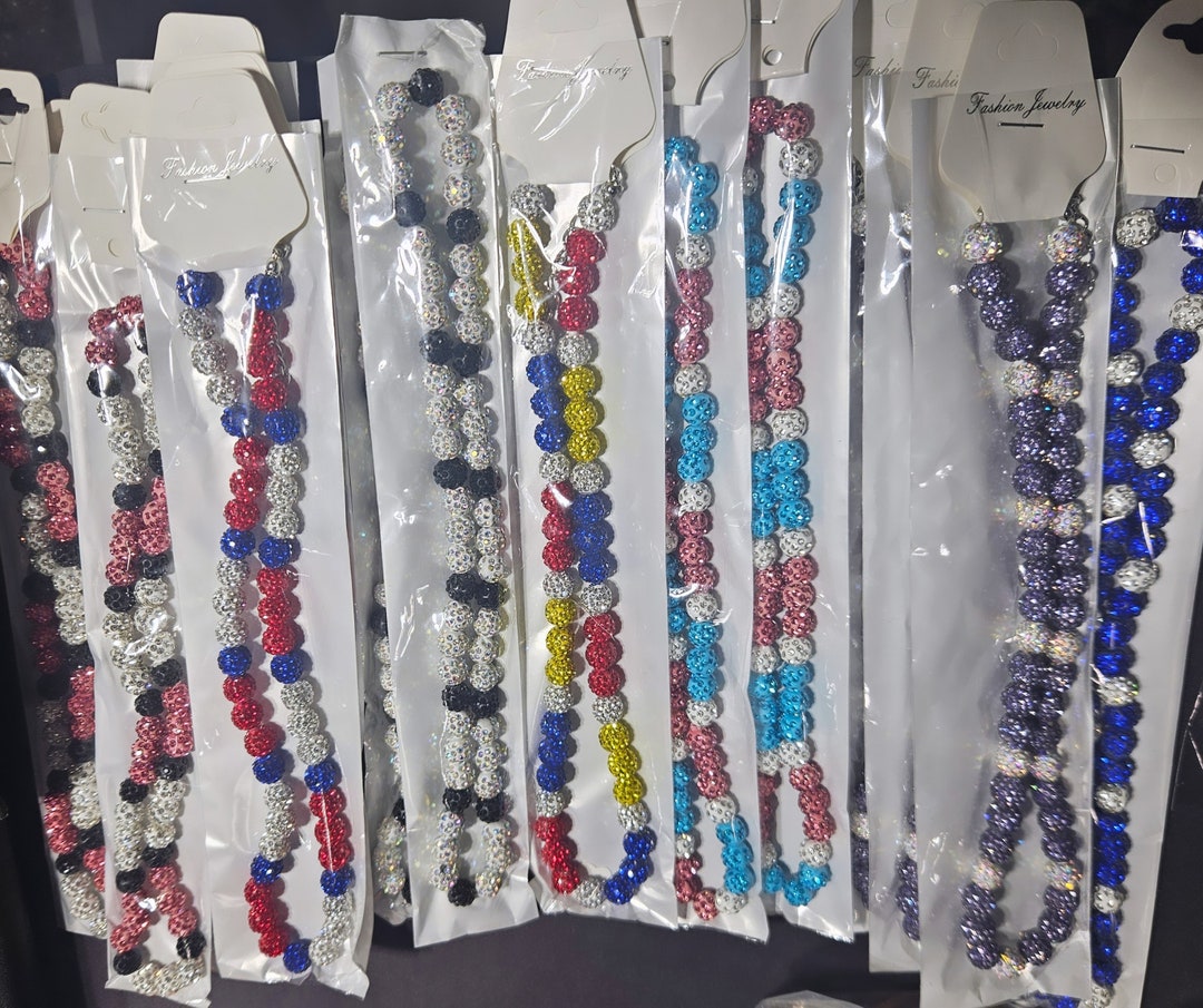 Ice Rhinestone MLB Necklace - Etsy