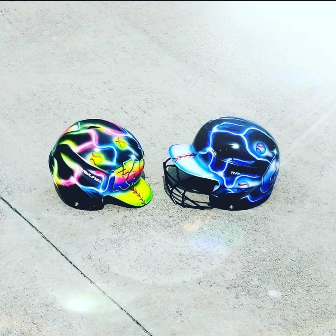 Custom Airbrushed Baseball Softball Helmet: FREE SHIPPING - Etsy