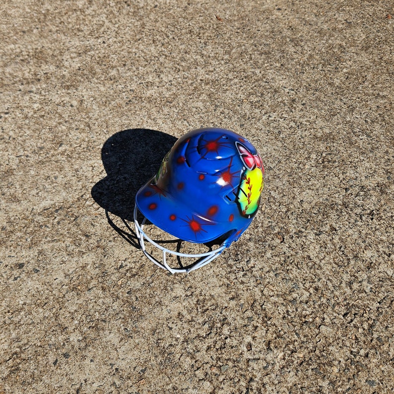 Custom Airbrushed Softball Helmet: Made to Order *FREE SHIPPING - Etsy